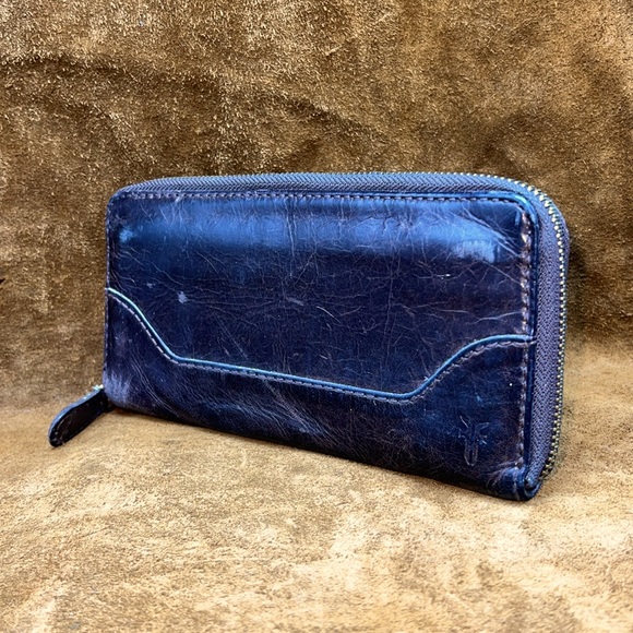 Frye | Bags | Frye Brown Leather Zip Wallet | Poshmark